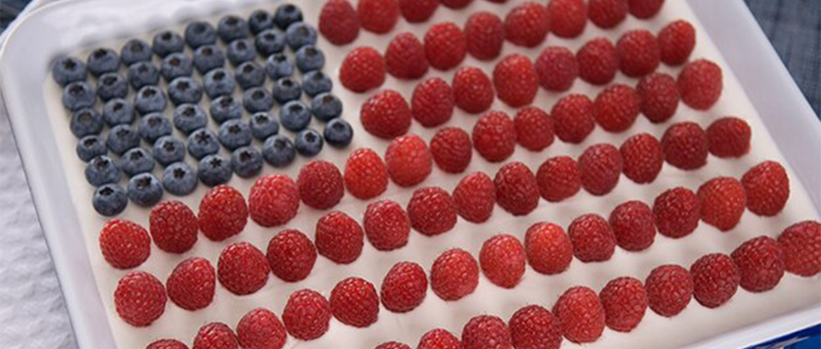 American Flag Ice Cream Cake